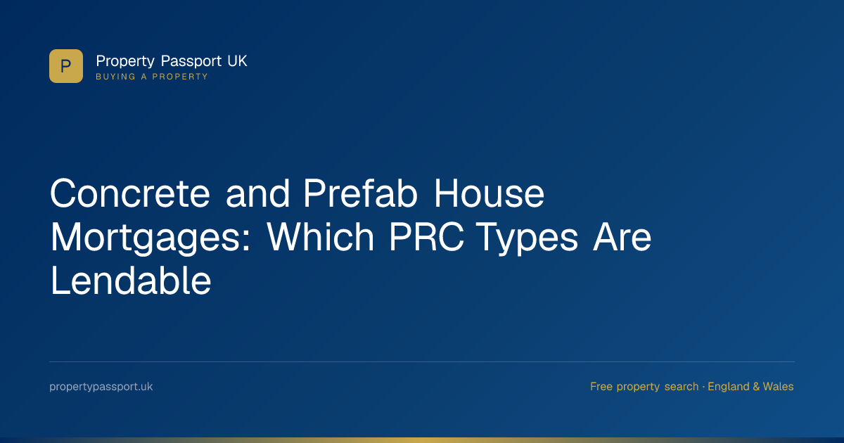 Concrete and Prefab House Mortgages: Which PRC Types Are Lendable ...
