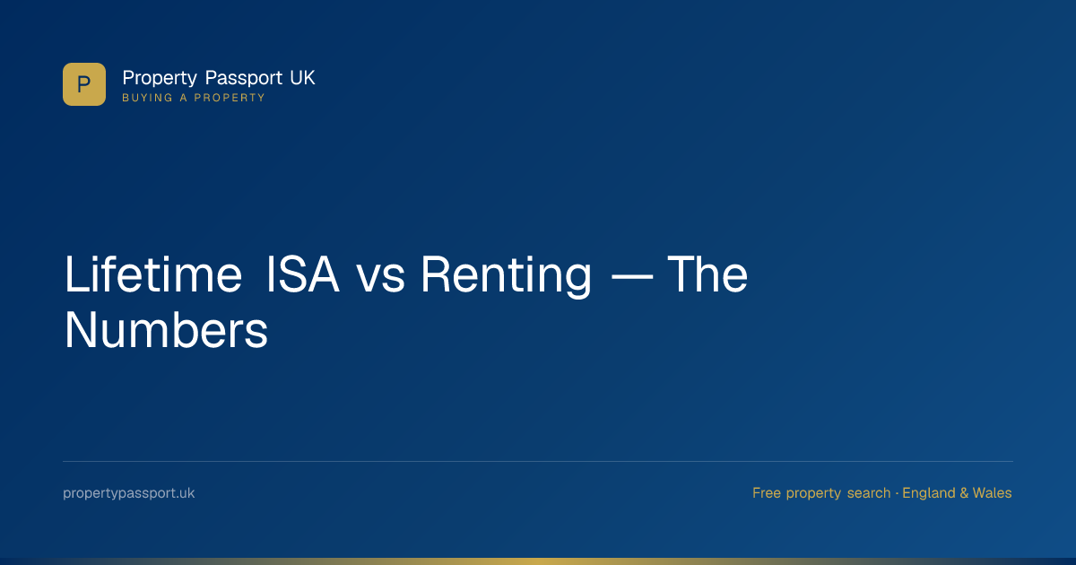 Lifetime ISA vs Renting — The Numbers | Property Passport UK