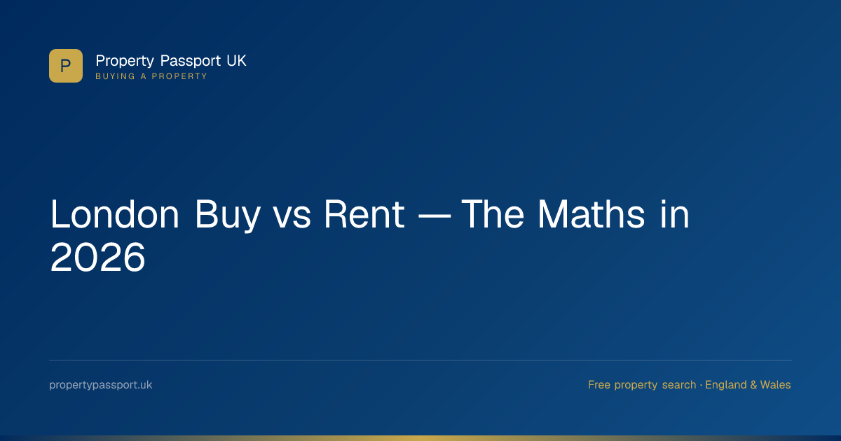 London Buy vs Rent — The Maths in 2026 | Property Passport UK