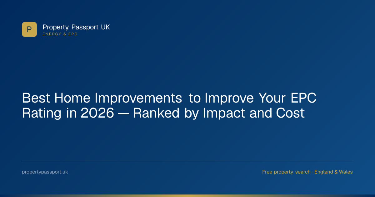 Best Home Improvements to Improve Your EPC Rating in 2026 — Ranked by ...