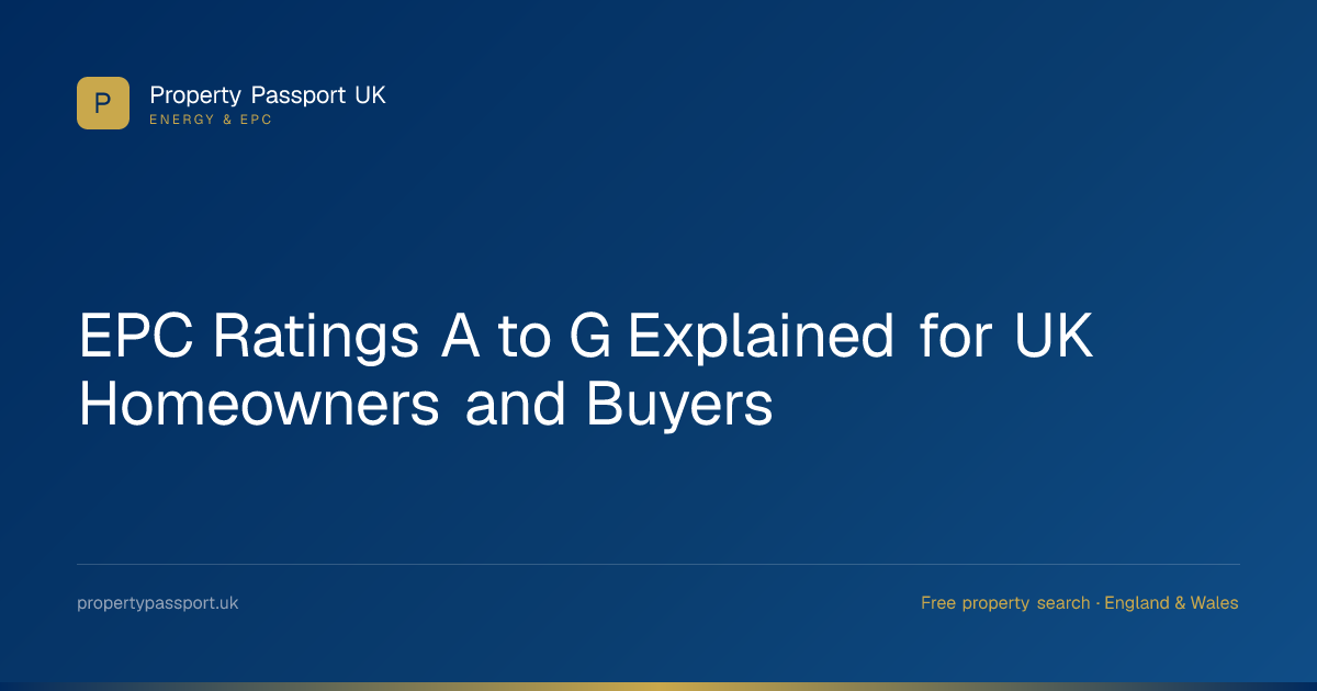 EPC Ratings A to G Explained for UK Homeowners and Buyers | Property ...
