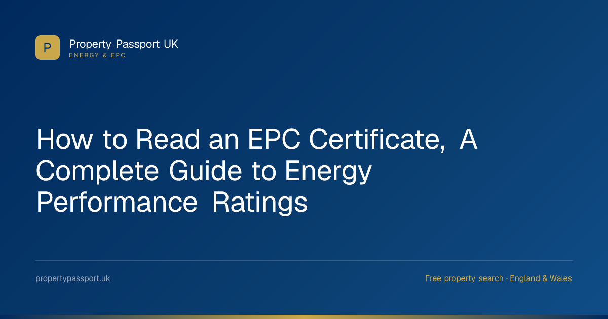 How to Read an EPC Certificate, A Complete Guide to Energy Performance ...