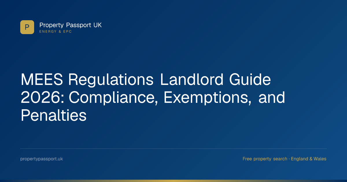 MEES Regulations Landlord Guide 2026: Compliance, Exemptions, and ...