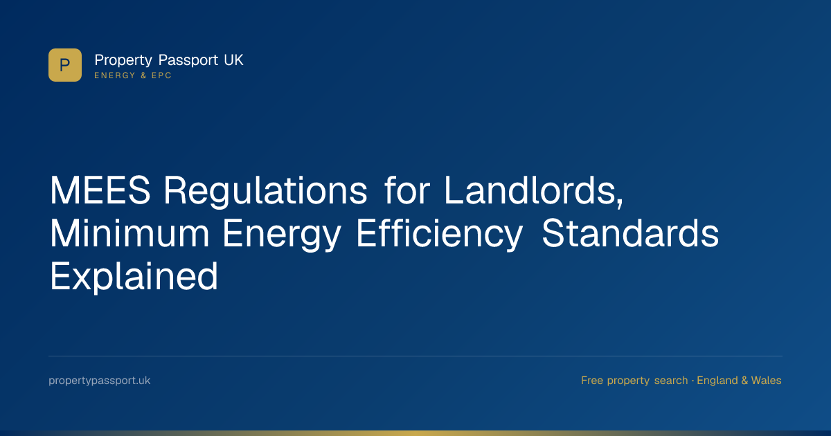 MEES Regulations for Landlords, Minimum Energy Efficiency Standards ...