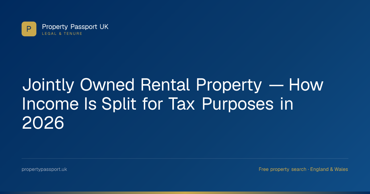 Jointly Owned Rental Property — How Income Is Split for Tax Purposes in ...