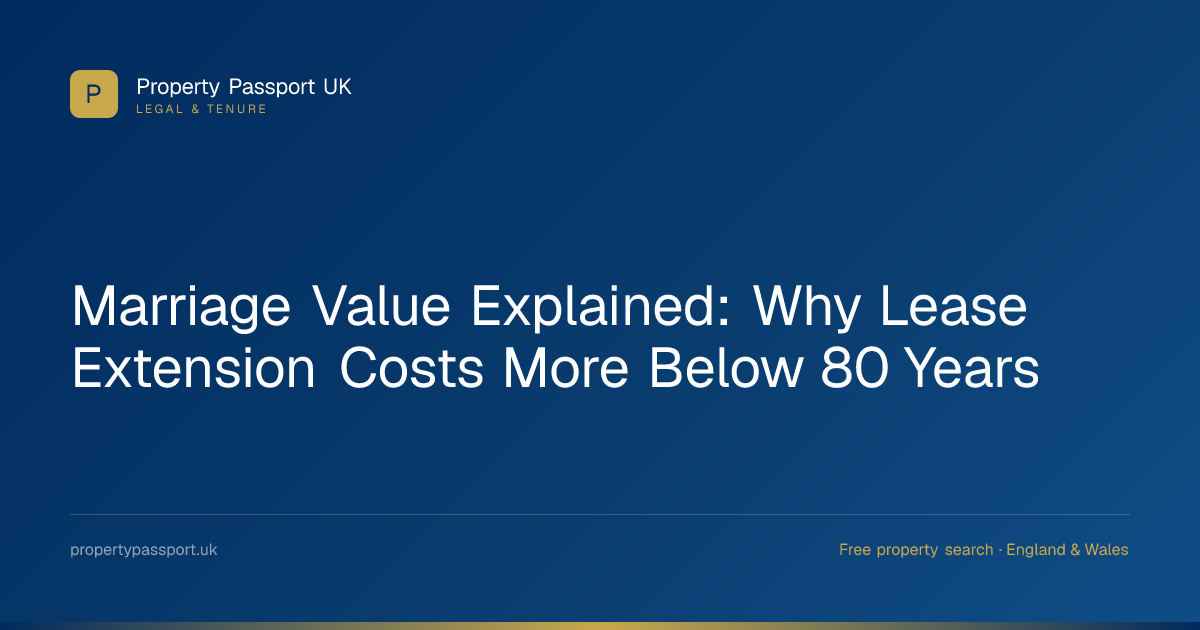 Marriage Value Explained: Why Lease Extension Costs More Below 80 Years ...