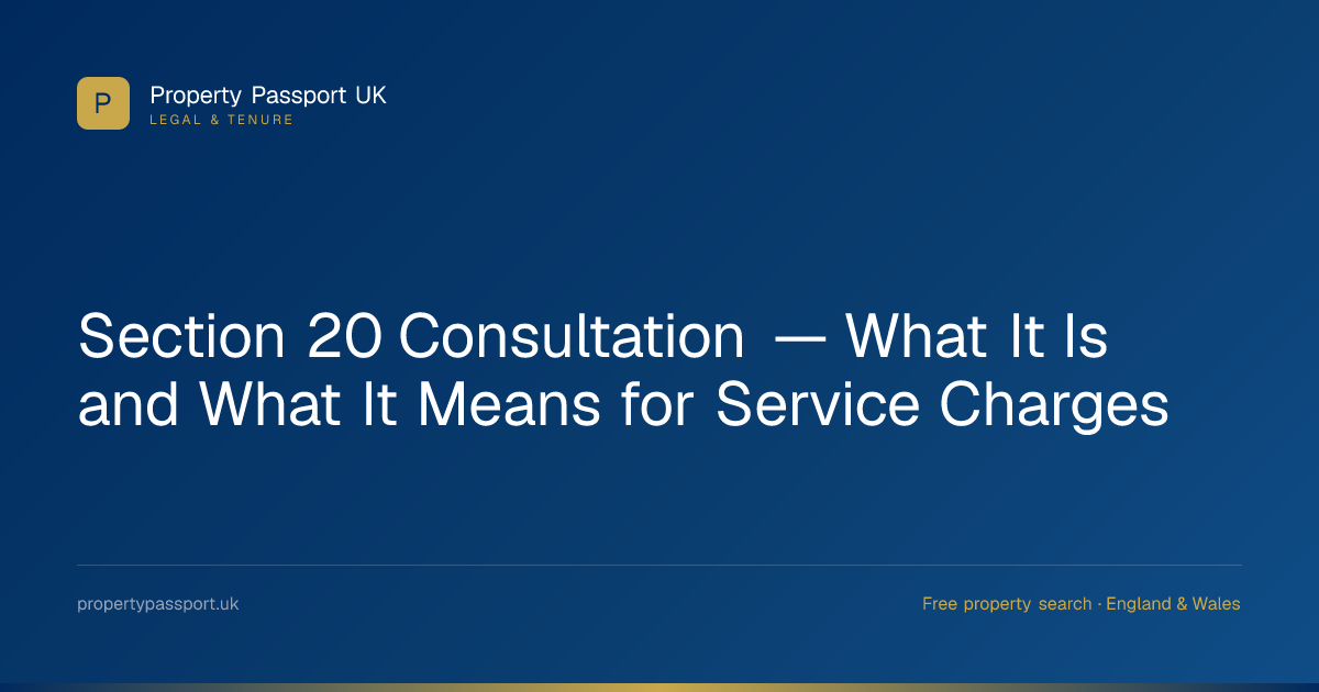 Section 20 Consultation — What It Is and What It Means for Service ...