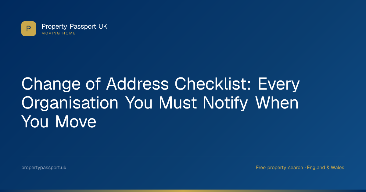 Change of Address Checklist: Every Organisation You Must Notify When ...