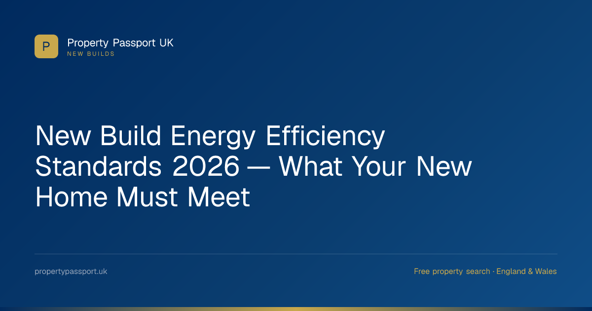 New Build Energy Efficiency Standards 2026 — What Your New Home Must ...