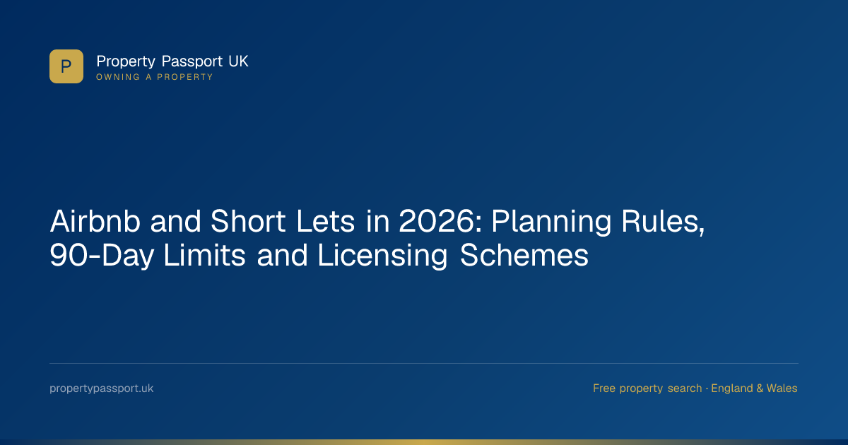 Airbnb and Short Lets in 2026: Planning Rules, 90-Day Limits and ...
