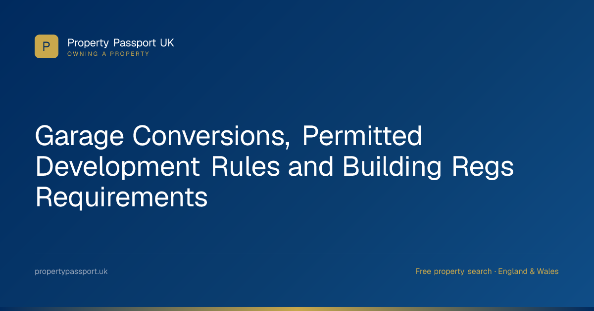 Garage Conversions, Permitted Development Rules and Building Regs ...