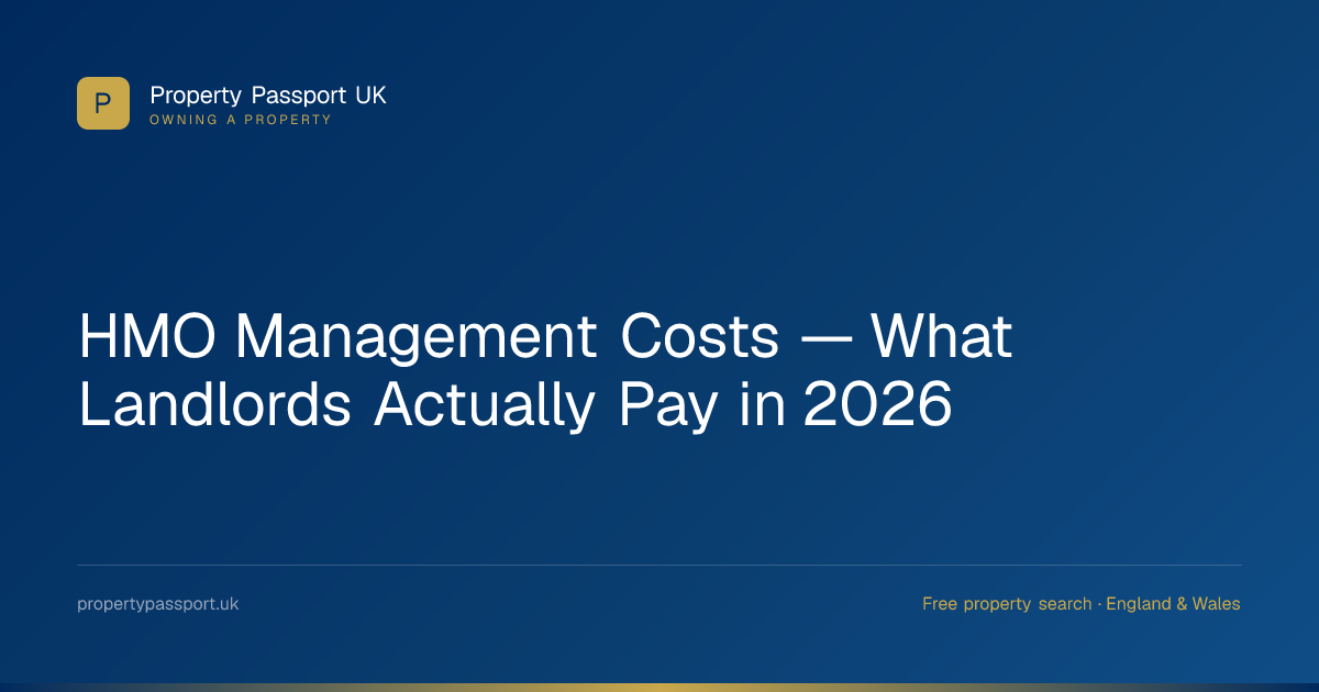 HMO Management Costs — What Landlords Actually Pay in 2026 | Property ...