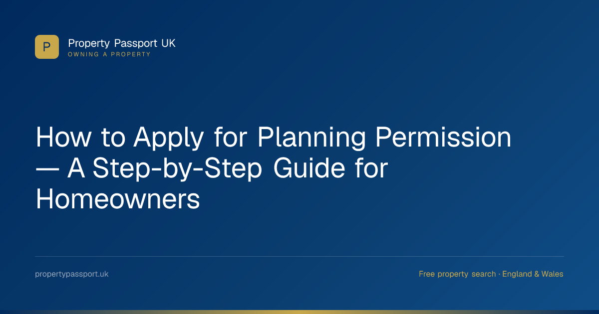 How to Apply for Planning Permission — A Step-by-Step Guide for ...