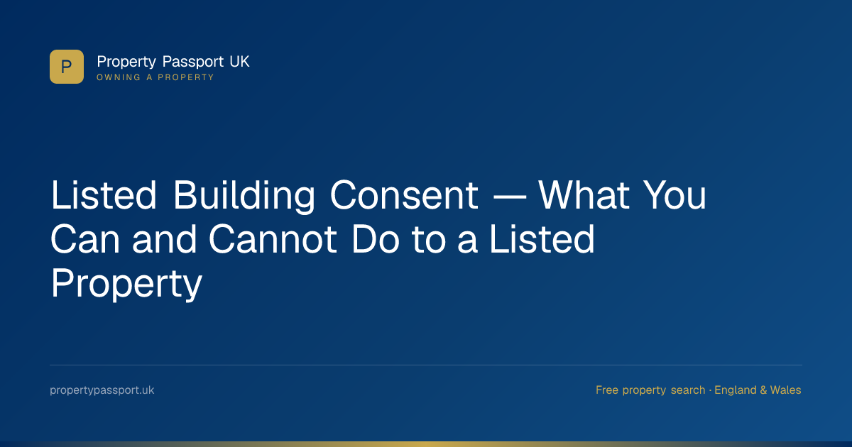 Listed Building Consent — What You Can and Cannot Do to a Listed ...
