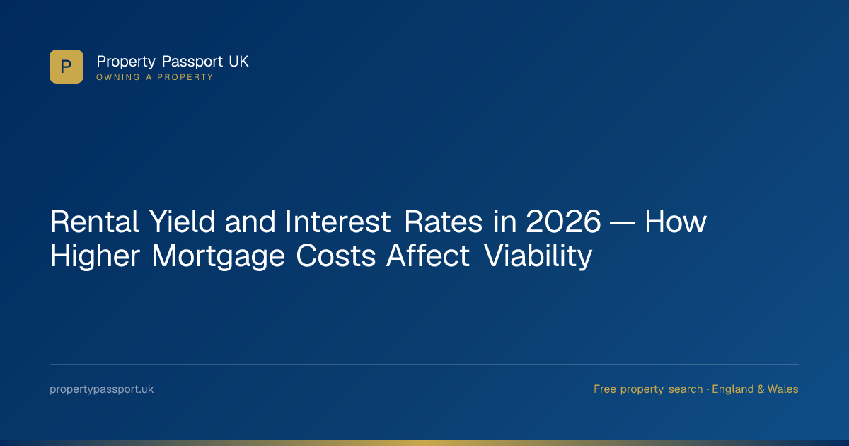 Rental Yield and Interest Rates in 2026 — How Higher Mortgage Costs ...
