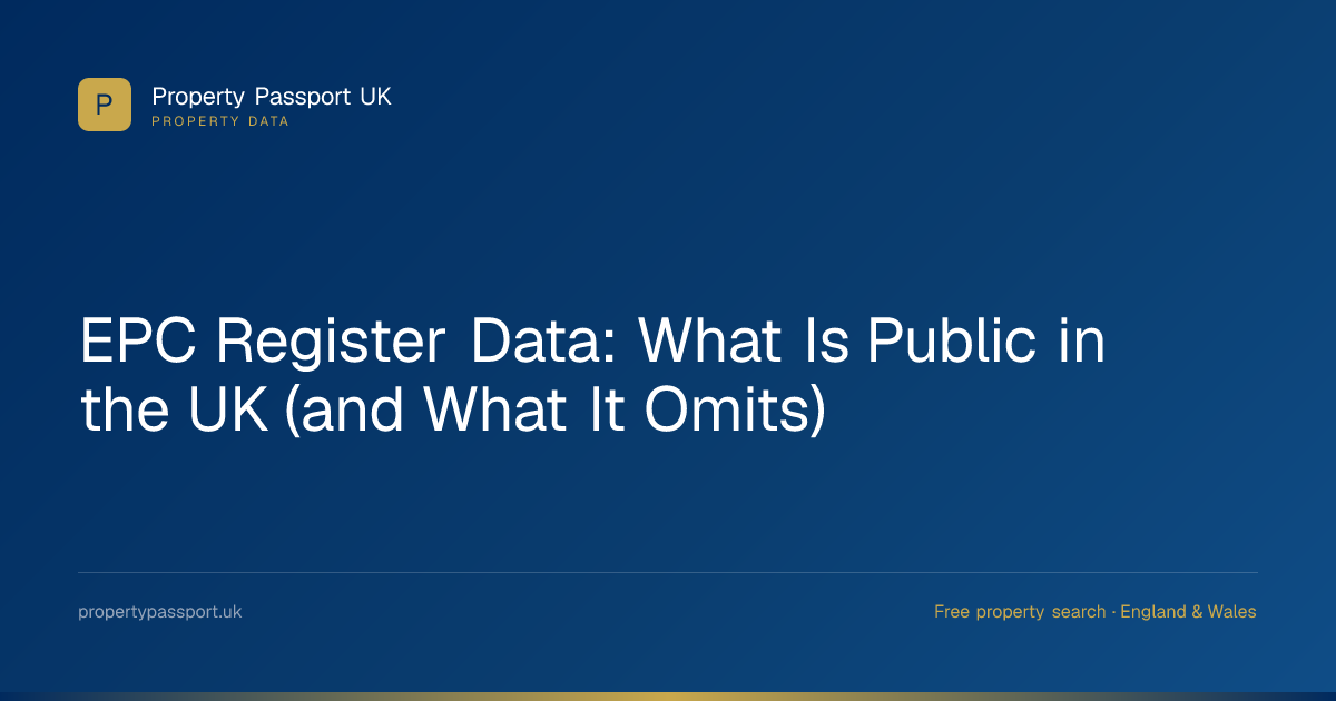 EPC Register Data: What Is Public in the UK (and What It Omits ...