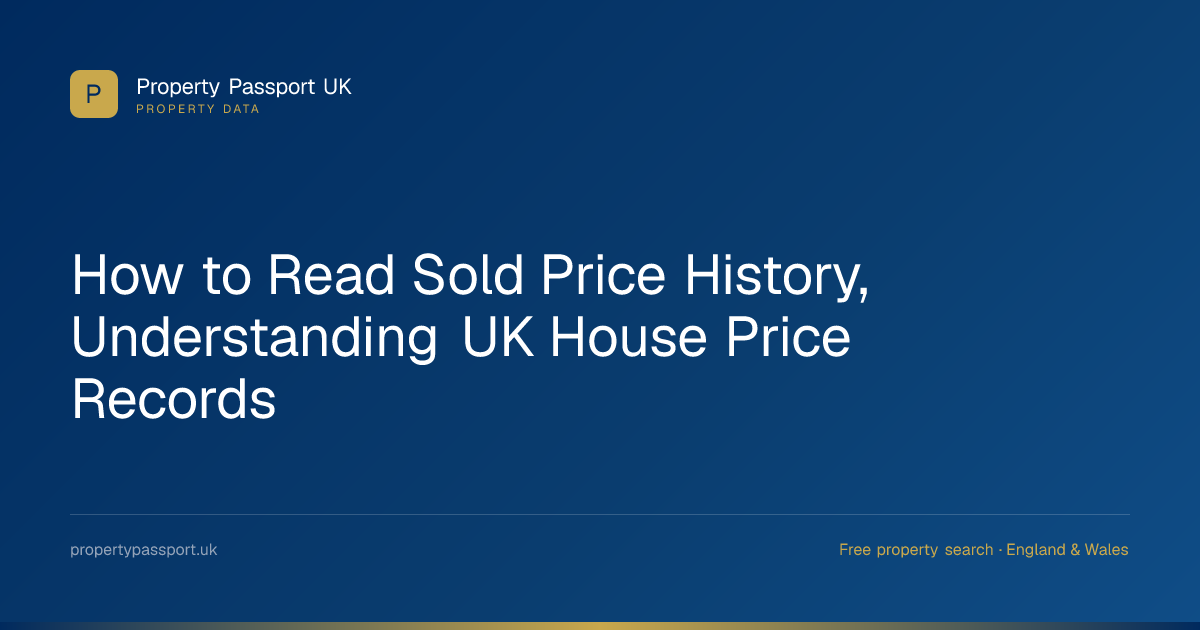 How to Read Sold Price History, Understanding UK House Price Records ...