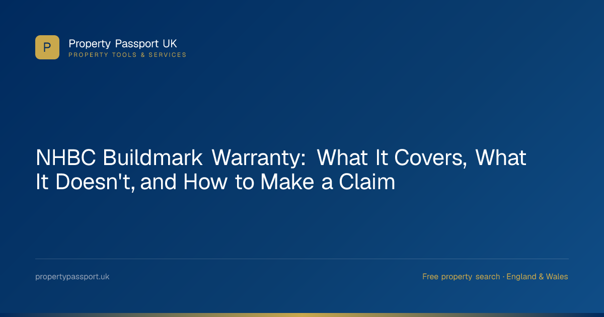 NHBC Buildmark Warranty: What It Covers, What It Doesn't, and How to ...