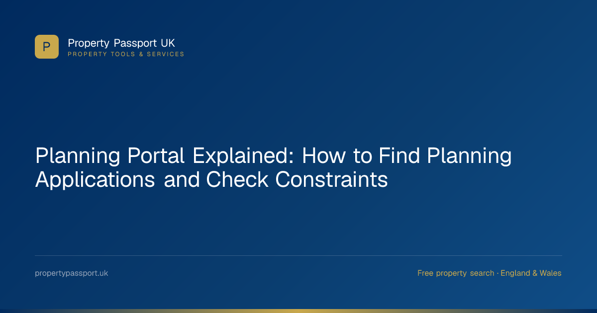 Planning Portal Explained: How to Find Planning Applications and Check ...