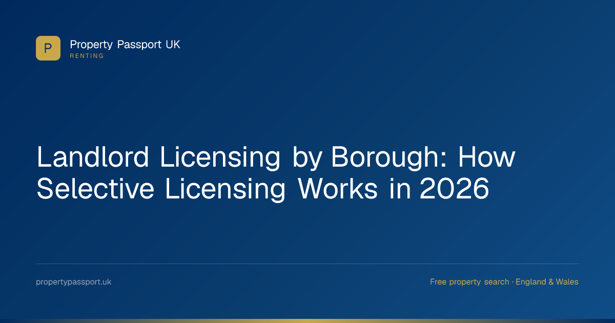 Landlord Licensing by Borough: How Selective Licensing Works in 2026 ...
