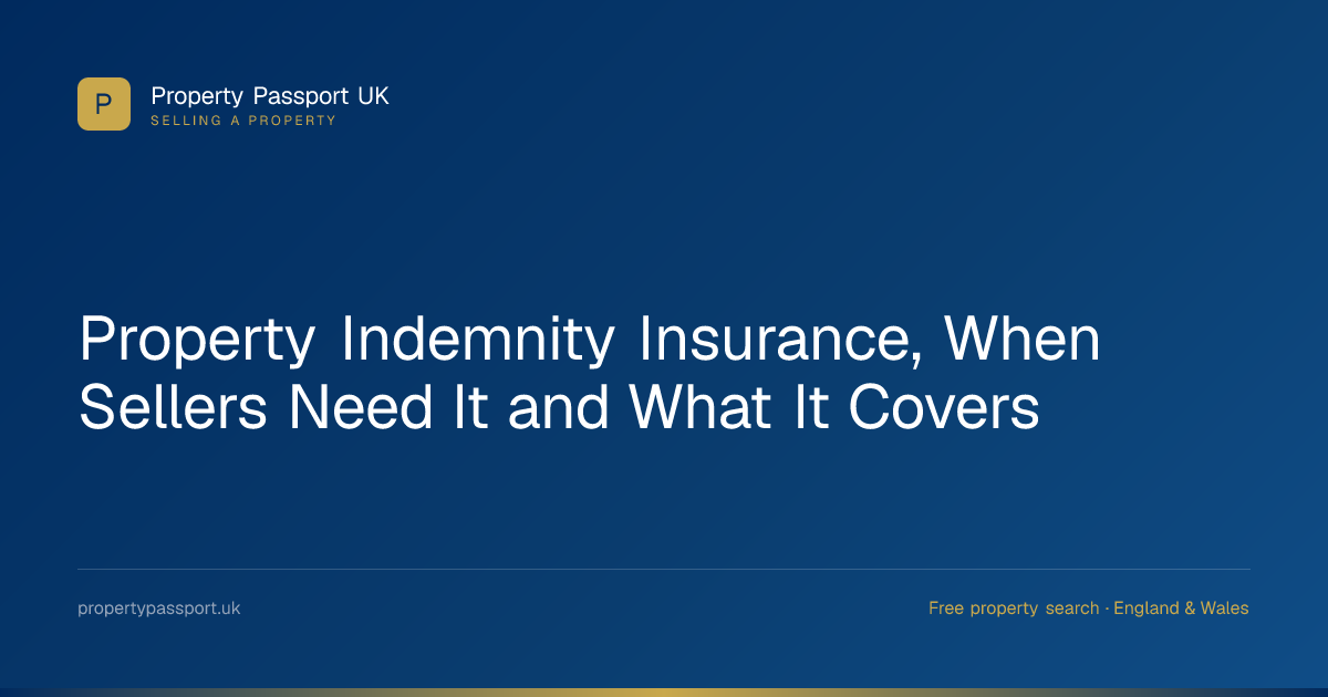 Property Indemnity Insurance, When Sellers Need It and What It Covers ...