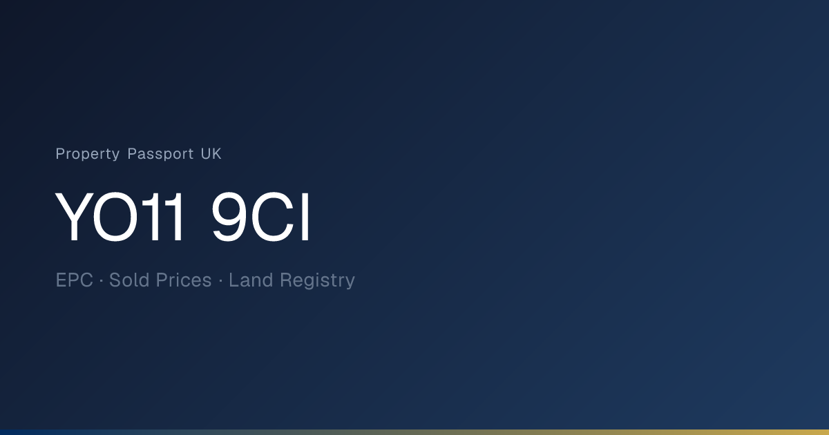 YO11 9CI Property Information | Property Passport UK